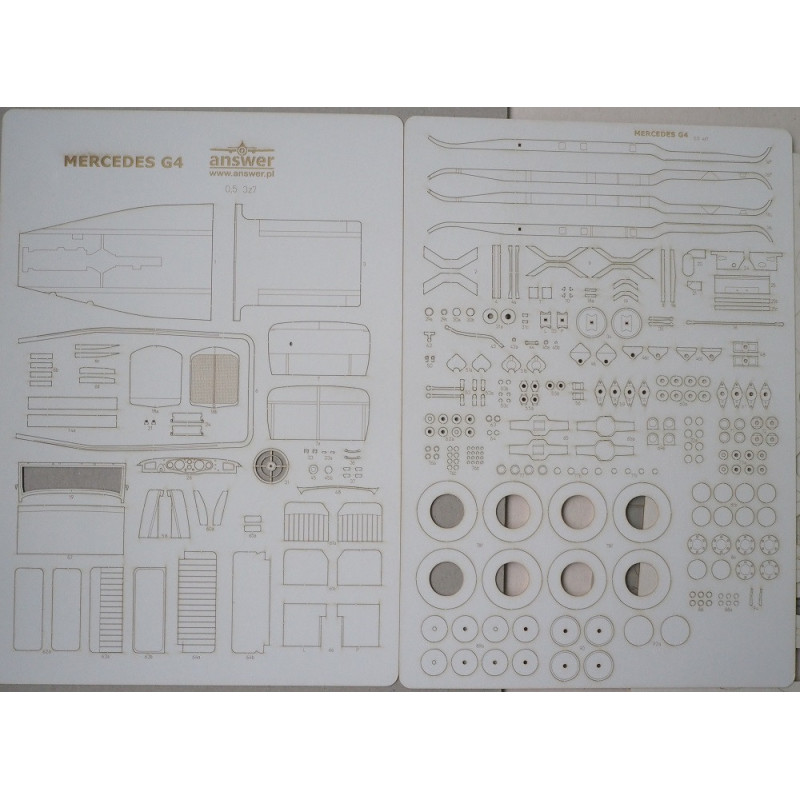 Mercedes-Benz W31 Type G4 - German VIP transport car - a laser cut parts