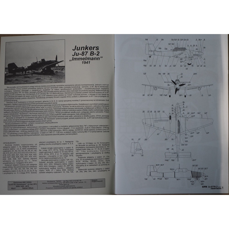 Junkers Ju-87B-2. 1941 "Immelmann" - the German diving bomber